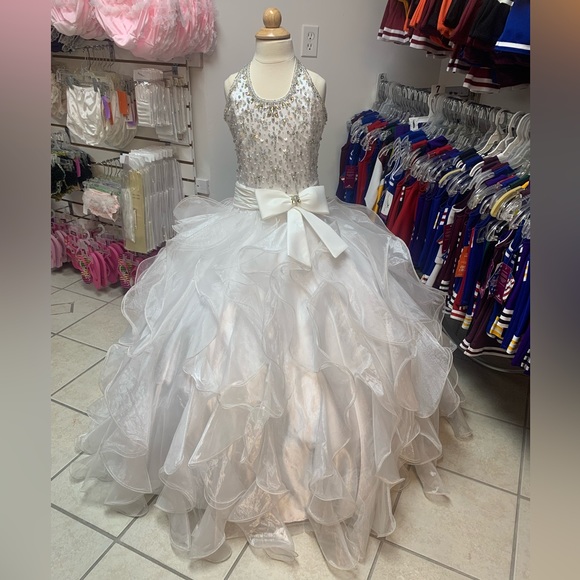 Sugar by Mac Duggal | Dresses | Childs Size White Beaded Sugar By Mac ...